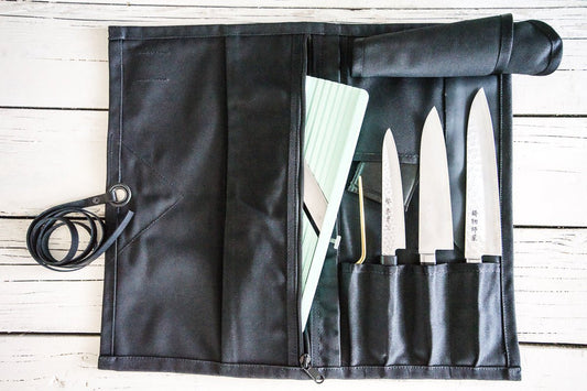 Mini Waxed Canvas Knife Roll